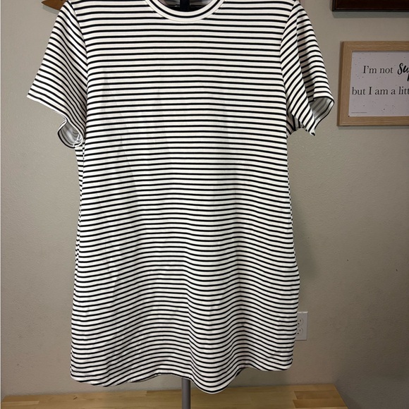 Member's Mark | Dresses | Members Mark Black And White Striped Tshirt ...